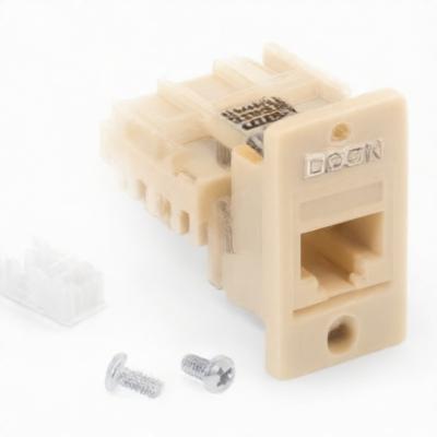 China Telecommunication Modular Category 6 Jack L-com ECF110C6-YL RJ45 110 Punch Down with Mounting Screws for sale
