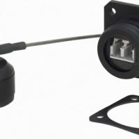 China Duplex Panel Mount Connector L-com RLRD121LC01A Featuring Dust Cap Closed Design and IP68 Protection for sale