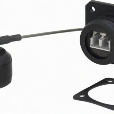China Duplex Panel Mount Connector L-com RLRD121LC01A Featuring Dust Cap Closed Design and IP68 Protection for sale