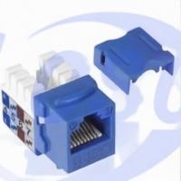 China RJ45 110 Projection Jack Category 6 L-com MJS110C6-BL Featuring Durable ABS Housing and Blue Finish for sale