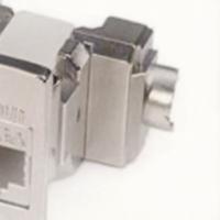 China Cat 6A Shielded RJ45 Keystone Jack Panel Mount Flanged Adaptor L-com ECFRJTLC6A-S for Network Equipment for sale
