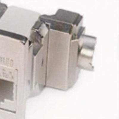 China Cat 6A Shielded RJ45 Keystone Jack Panel Mount Flanged Adaptor L-com ECFRJTLC6A-S for Network Equipment for sale