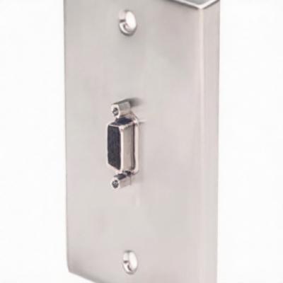 China L com WPHD15FF HD15 F F coupler stainless steel wall plate mounting for video projection and monitor for sale