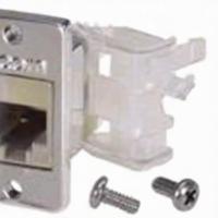 China Durable Flanged Adaptor CAT 5E RJ45 Jack L-com ECFRJTLC5E-IV Ideal for Modular Network Applications for sale