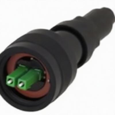 China Durable LC fiber optic dust cap L-com RLRB121LP02E singlemode APC green with IP68 environmental seal for sale
