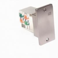 China CAT5E RJ45 110 Flange Adaptor Kit L-com ECF110C5E-WT for Keystone Jack Panel Mounting Applications for sale