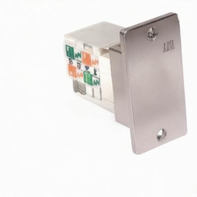 China CAT5E RJ45 110 Flange Adaptor Kit L-com ECF110C5E-WT for Keystone Jack Panel Mounting Applications for sale