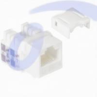 China Category 6 110 Projection Jack with ABS Housing and 24 to 26 AWG Conductor Support L-com MJS110C6-WT for sale