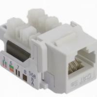 China Panel Mount Category 5E RJ45 110 Jack L-com UJ110C5E-W Modular Connector with Operating Temperature for sale