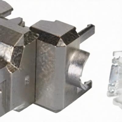 China Category 6A RJ45 Toolless Jack L-com RJTLC6A-S with zinc alloy housing and UL94V-0 thermoplastic IDC for sale