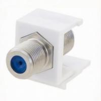 China Thermoplastic Keystone Insert F Coupler White Color L-com MJCPF-WT Featuring 75 Ohms Impedance Rating for sale