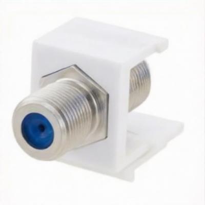 China Thermoplastic Keystone Insert F Coupler White Color L-com MJCPF-WT Featuring 75 Ohms Impedance Rating for sale