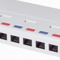 China network connectivity solution with L-com SMM45-6W 6 port cat 5 surface mount jack modular projection for sale