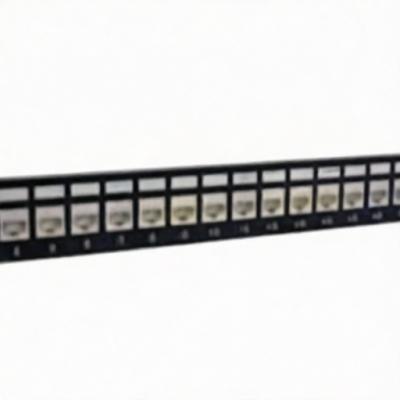 China Network 1U Rack Panel Featuring 24 Shielded Cat 5e RJ45 Feed-Thru Mini Couplers L-com PR175-SC5E-24M-CM for sale