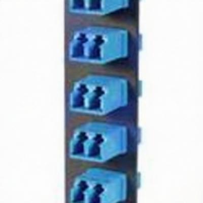 China 6 Duplex Multimode LC Couplers Fiber Optic Sub Panel Panel Mounted L-com FSP-LCD6-CR with Dust Caps Included for sale