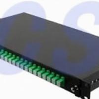 China 19 Inch Rack Mount Fiber Enclosure 1U with 24 SC APC Adapters L-com LCFPP-SL01-24SCA Sliding Tray Design for sale