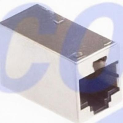 China Shielded RJ45 Keystone Coupler Category 5E L-com TDG1026KS-C5E with Brass Nickel Shield and ABS Housing for sale