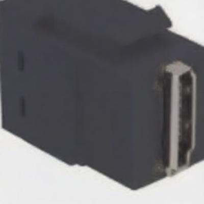 China HDMI Keystone Adapter Panel Mount Connector with Gold Plated Contacts L-com HDKEY-BK Black Housing for sale