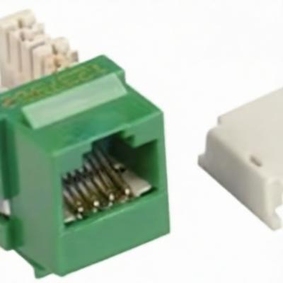 China Flame Retardant Thermoplastic Housing 110 IDC Connector Category 6 L-com MK110C6-GRN UL and CSA Certified for sale