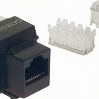 China Feed-through coupler with 140 VDC voltage rating and phosphor bronze contacts L-com EC1107B-10C5 Category 5 rated for sale