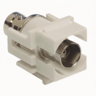 China 50 Ohm BNC F F Coupler Ivory Color L-com MJSCPBNC-IV Keystone Adapter for Telecommunication Systems for sale