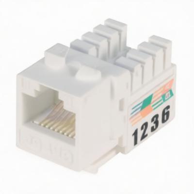 China Category 5E RJ45 110 Connector White UL94V-0 Thermoplastic Bulk Pack L-com RJE110C5E90-PK for sale