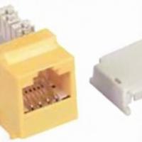 China Thermoplastic Housing 110 IDC Connector L-com MK110C6-Y Category 6 Connector for 22 to 26 AWG Solid Conductors for sale
