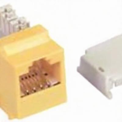 China Thermoplastic Housing 110 IDC Connector L-com MK110C6-Y Category 6 Connector for 22 to 26 AWG Solid Conductors for sale