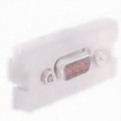 China HD15F Coupler Wall Plate Insert L-com MWP41HD15-WT with 3 Amp Current Rating and RoHS Compliance for sale
