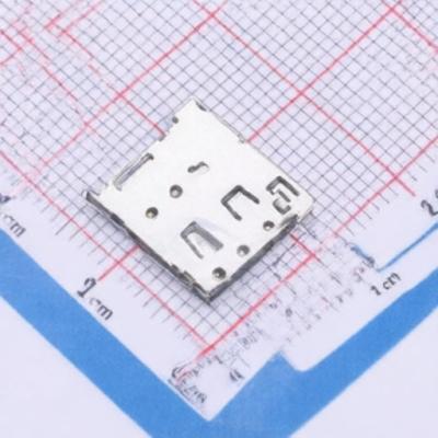 China 7pin nano sim connector without pillar plating 3u 124mm height LCKELEC LCK-NANO-1309-P7H124-WLG for sim card connection for sale