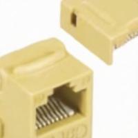 China Telecommunications RJ45 110 Jack L-com MJS110C5E-YL Category 5e with 24 to 26 AWG Conductor Support for sale