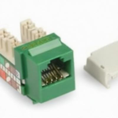 China Thermoplastic Housing Category 5e 110 IDC Connector L-com MK110C5E-GRN for Structured Network Wiring for sale