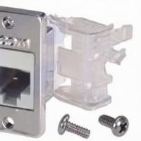 China Flange Mounted Cat 5e RJ45 Keystone Jack L-com ECFRJTLC5E-WT Ideal for Modular Network Installations for sale