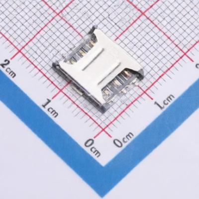 China highly nano sim 6 pin connector 135 millimeter height plating options LCKELEC LCK-NANO-1151-P6H135-WLG for electronic assembly for sale
