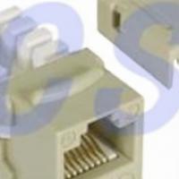 China Telecommunications Category 6 RJ45 Jack L-com MJS110C6-IV with ABS Housing and 24 to 26 AWG Conductor Support for sale
