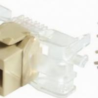China RJ45 Category 6 Toolless Projection Jack L-com RJTLC6-IV Ivory Color for Modular Network Applications for sale