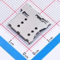 China SIM Connector with 6PIN and 135MM Height Featuring LCKELEC LCK-SIM-002B-P6H135-WLG Gold Flash Plating for sale