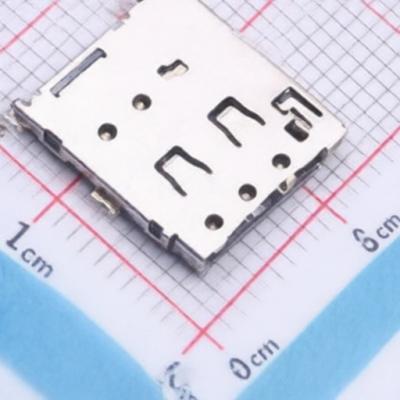 China SIM card connector LCKELEC LCK-NANO-1309-P7H124-YLG nano SIM 7 pin 124 millimeter height gold plating for sale