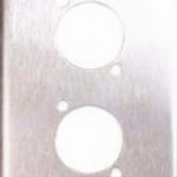 China SS wall plate 2 XLR blank configuration L-com WPXLR-2B stainless steel panel for audio video systems for sale