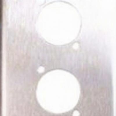 China SS wall plate 2 XLR blank configuration L-com WPXLR-2B stainless steel panel for audio video systems for sale