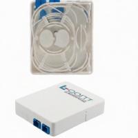 China Wall mounted single door optical fiber panel with SC UPC simplex ports and pigtails L com LCFTB E SC for sale