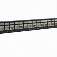 China 24 Port Shielded CAT 6 RJ45 Feed-Thru Mini Coupler Rack Panel L-com PR175-SC6-24M-CM for Network Cabling for sale
