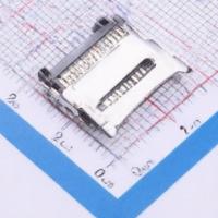 China TF card holder MICRO SD 8 pin gold flash plating LCKELEC LCK-TF-102H1608-WLG 16 millimeter thickness for sale