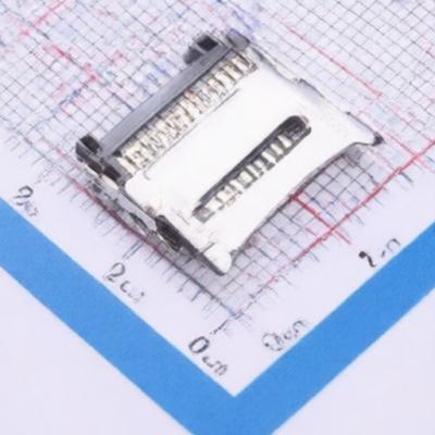 China TF card holder MICRO SD 8 pin gold flash plating LCKELEC LCK-TF-102H1608-WLG 16 millimeter thickness for sale