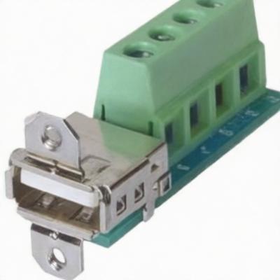 China Panel Mount USB A Female Connector with Terminal Block and Mounting Screws L-com USBAFT Field Terminal for sale