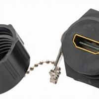 China Durable Waterproof HDMI Industrial Coupler L-com VHC00029 Featuring Dust Cap and Robust Construction for sale