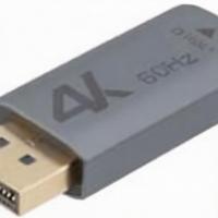 China Gray Aluminum Shell HDMI AF to DP M Adapter Supporting 4K 60Hz with Gold Plated Pins L-com LDPHDMIAD-MF for sale