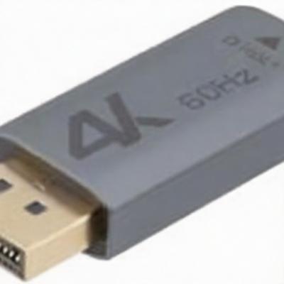 China Gray Aluminum Shell HDMI AF to DP M Adapter Supporting 4K 60Hz with Gold Plated Pins L-com LDPHDMIAD-MF for sale