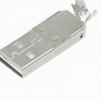 China USB 2.0 A Male Connector L-com USBCN2.0-A Featuring Cold Rolled Steel Shell and Nickel Plated Finish for sale