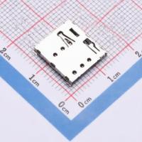 China LCKELEC LCK NANO 113 P7H137 YLG nano SIM connector 8 pin gold flash plating with pillar reel packaging for sale